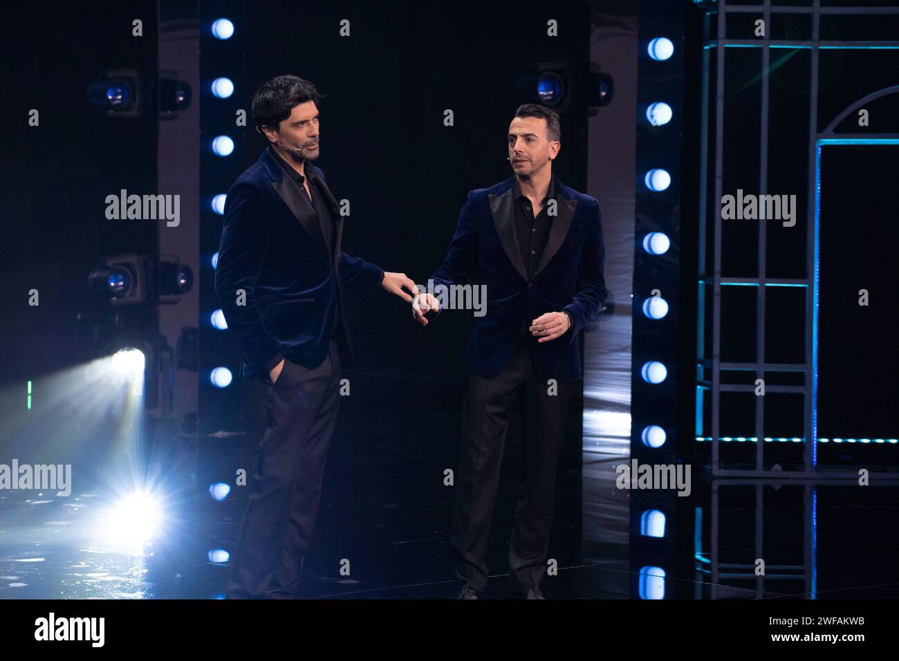 Rosario Morra and Luigi Esposito (Gigi e Ross) attend the first episode ...