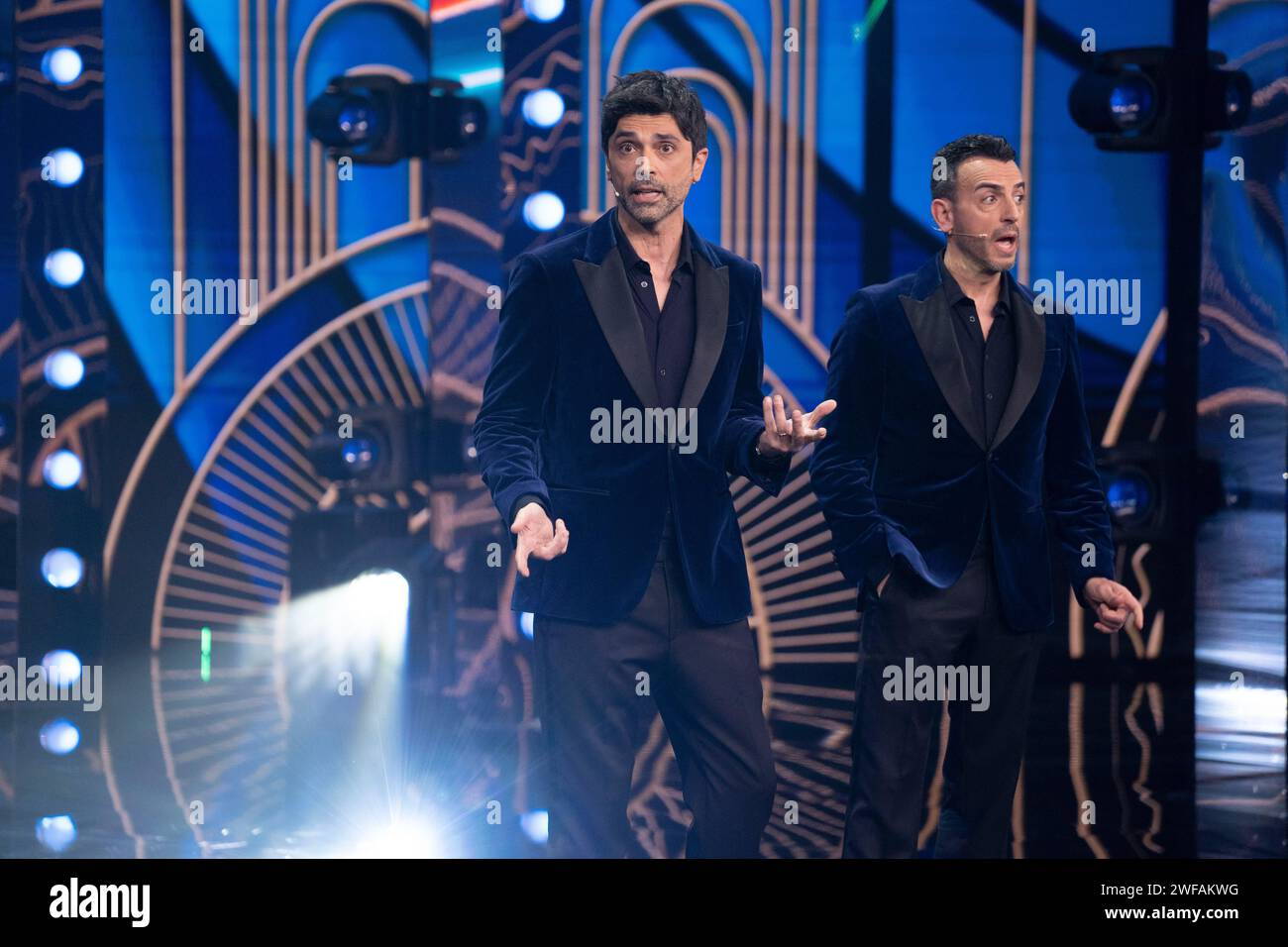 Rosario Morra and Luigi Esposito (Gigi e Ross) attend the first episode ...