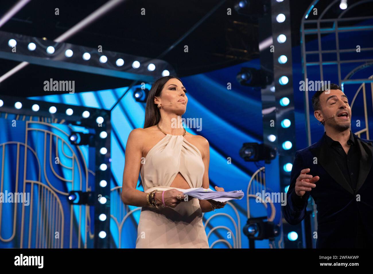 Elisabetta Gregoraci attends the first episode of the famous comedy ...