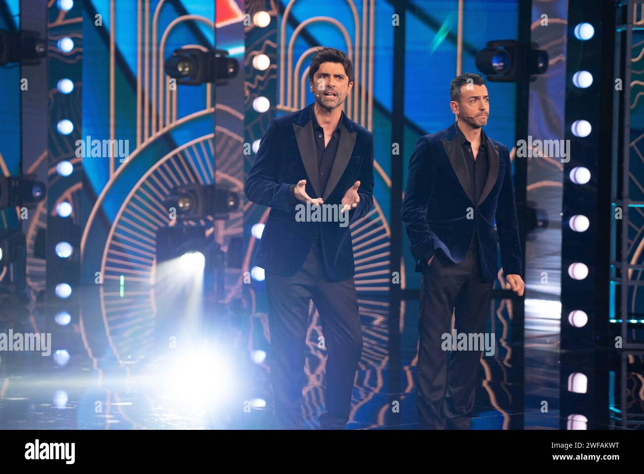 Rosario Morra and Luigi Esposito (Gigi e Ross) attend the first episode ...