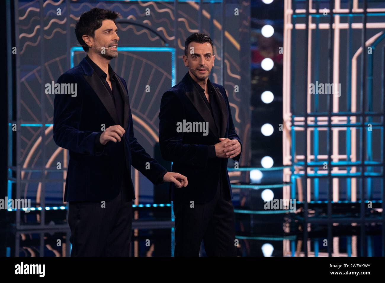 Rosario Morra and Luigi Esposito (Gigi e Ross) attend the first episode ...