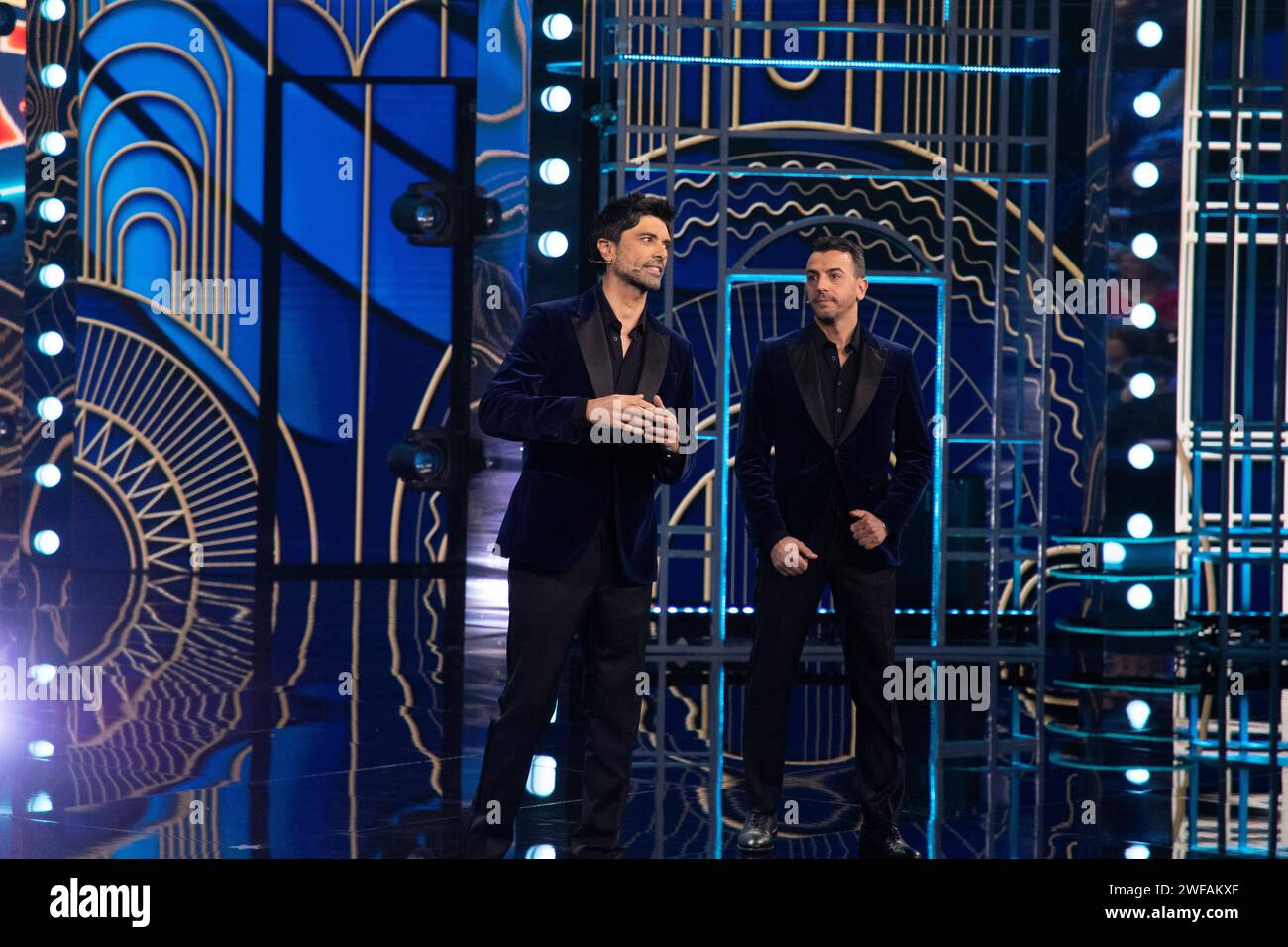 Rosario Morra and Luigi Esposito (Gigi e Ross) attend the first episode ...