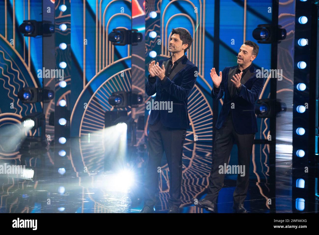 Rosario Morra and Luigi Esposito (Gigi e Ross) attend the first episode ...