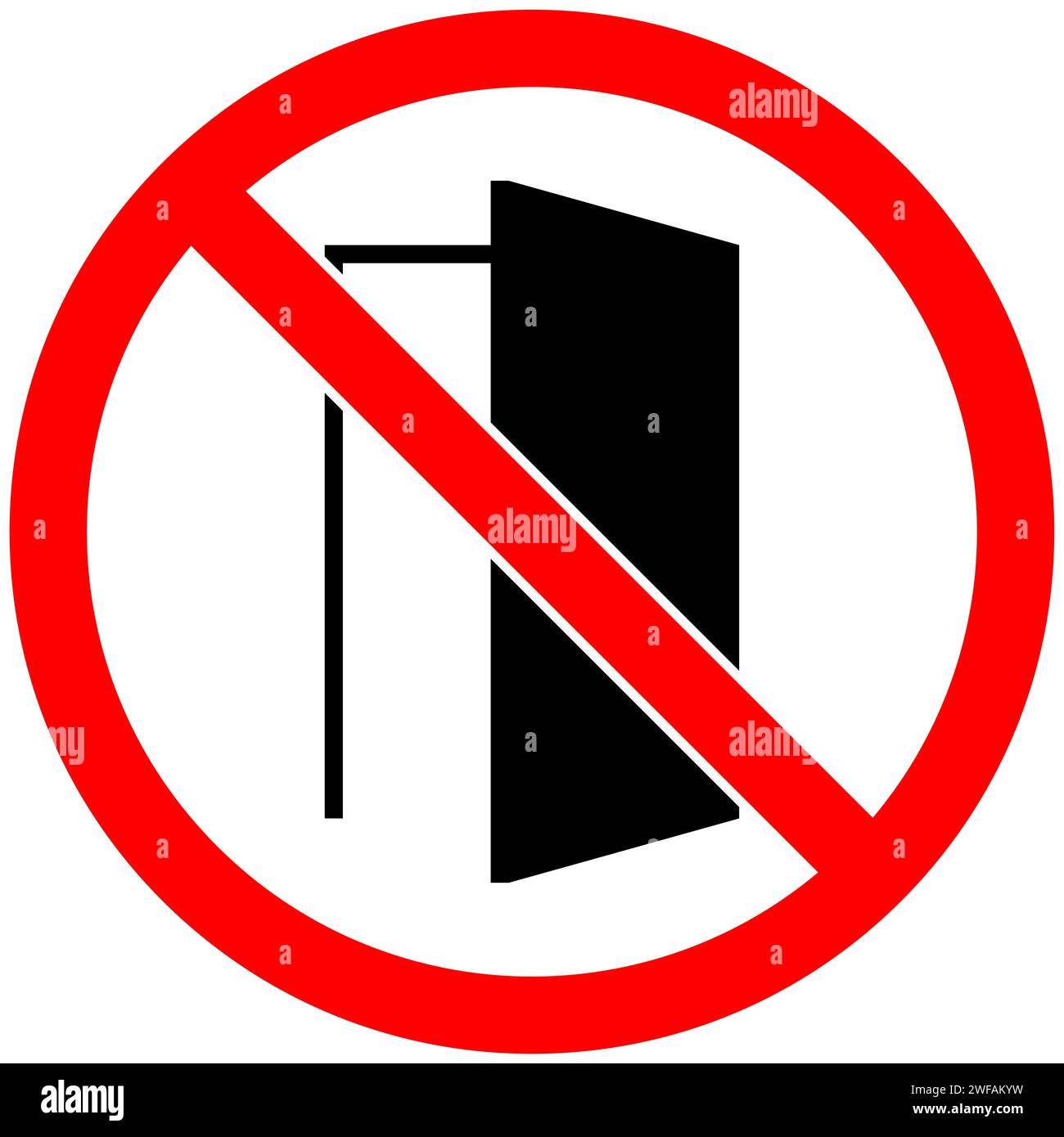 Danger Sign, Do Not Open This Door Stock Vector Image & Art - Alamy