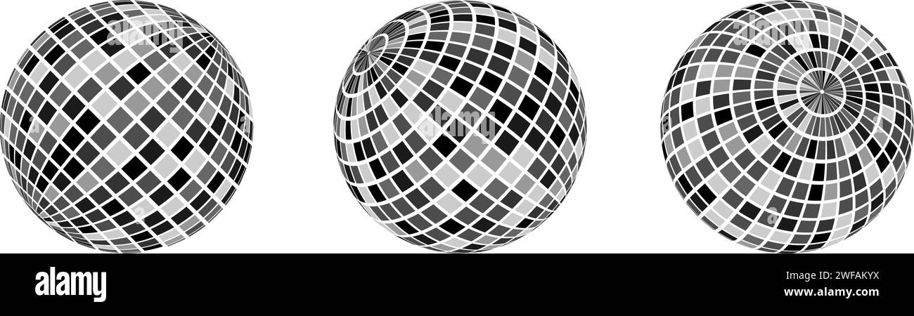 Background retro elements disco ball Stock Vector Images - Alamy