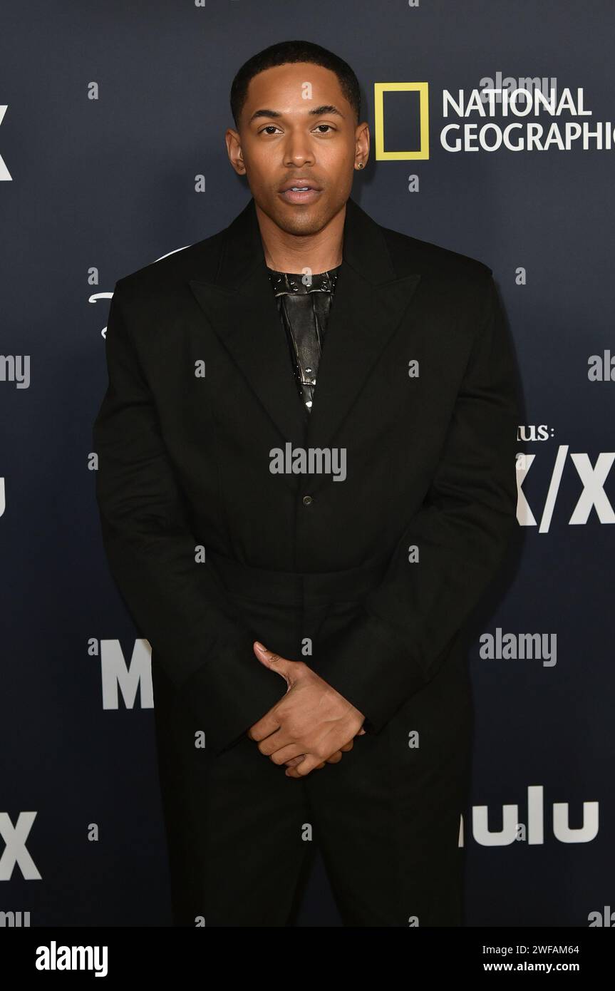 Kelvin Harrison Jr. arrives at the premiere of "Genius: MLK/X" on ...