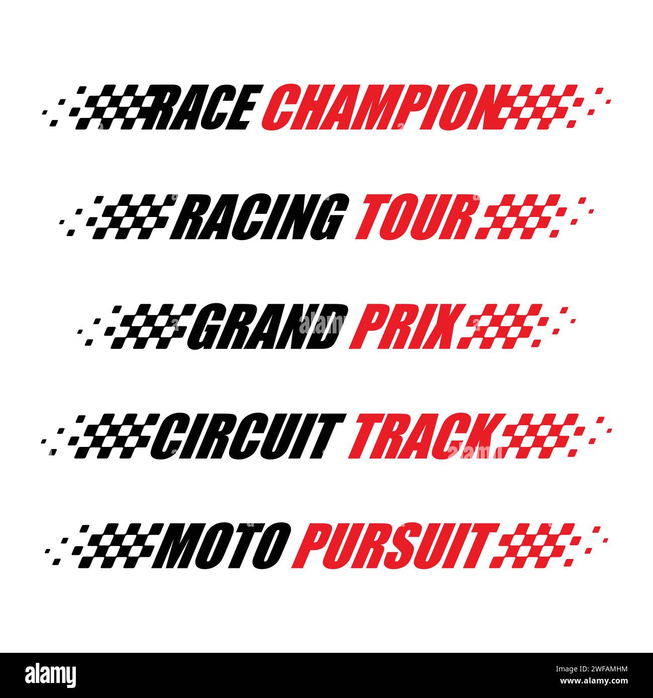 Race track sport flag decals Stock Vector Image & Art - Alamy