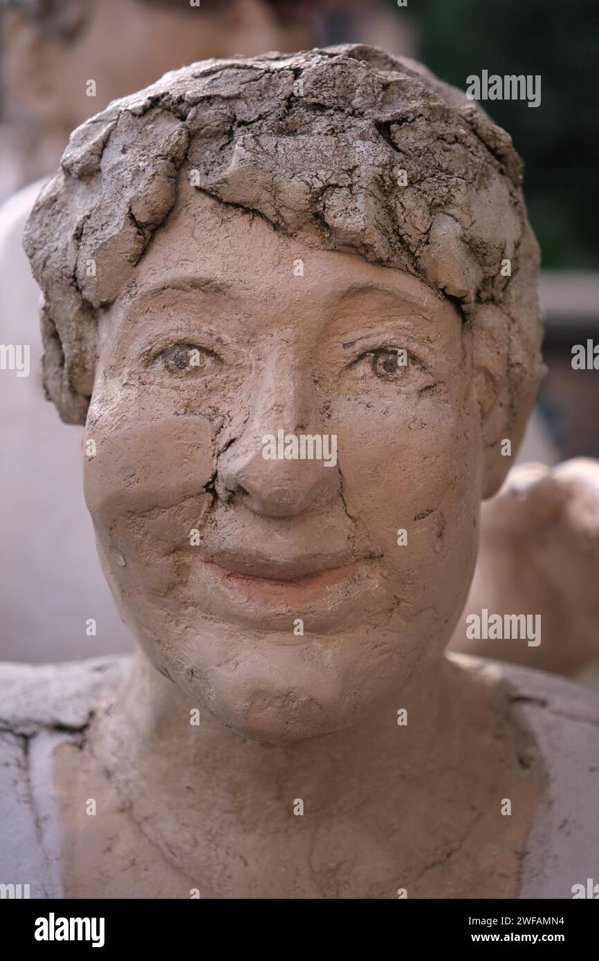 Everyday people figure, sculpture, Fulda, Hesse, Germany, Europe Stock ...