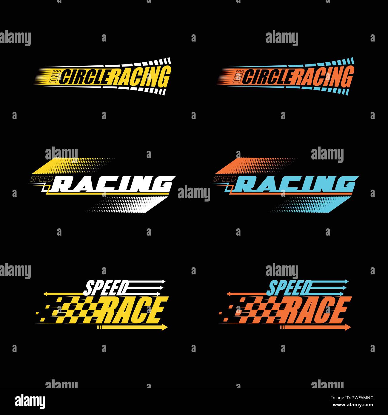 Set of different race track decals Stock Vector Image & Art - Alamy