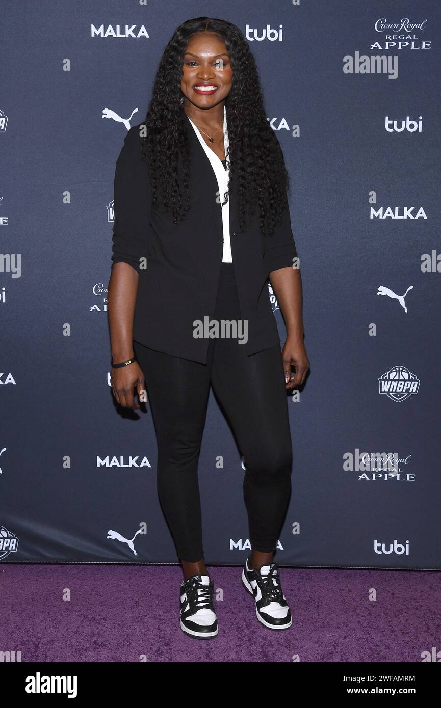 New York, USA. 29th Jan, 2024. Marie Ferdinand-Harris attends the 'Shattered Glass: A WNBPA ...