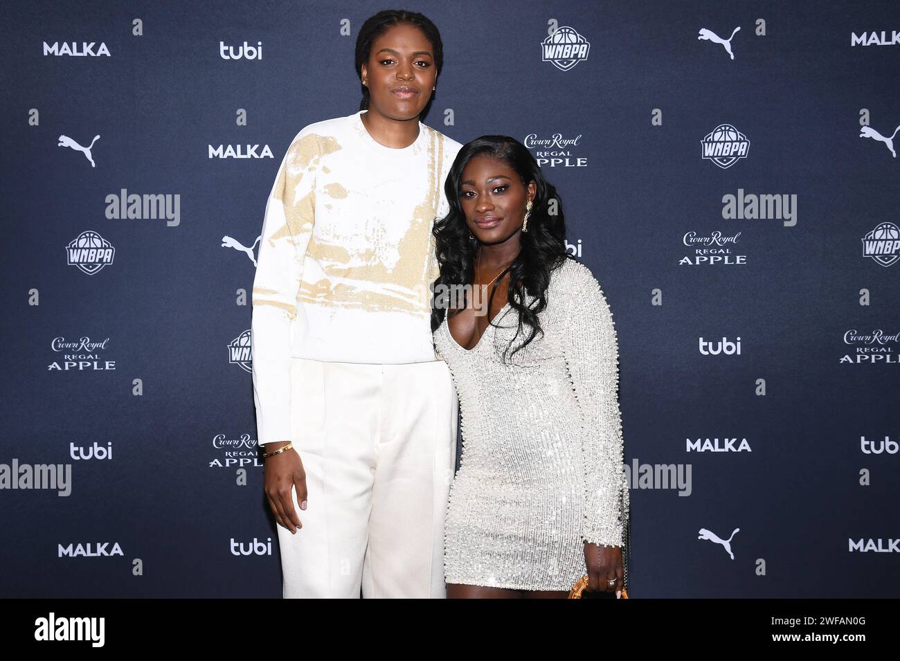 New York, USA. 29th Jan, 2024. (L-R) Jonquel Jones and Nesha Lagania ...