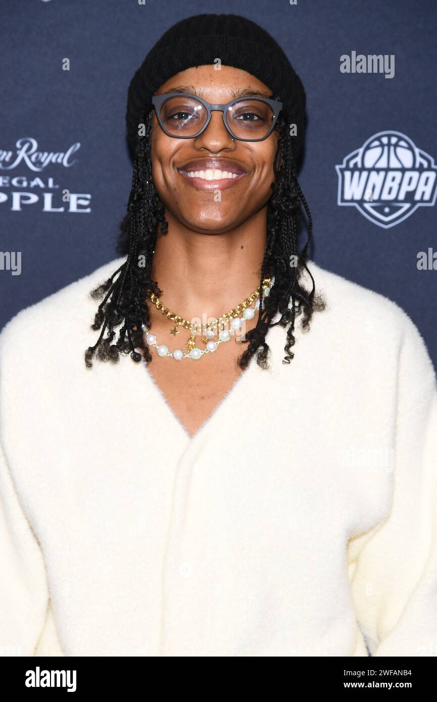 New York, USA. 29th Jan, 2024. Diamond Deshields attends the 'Shattered Glass: A WNBPA Story ...
