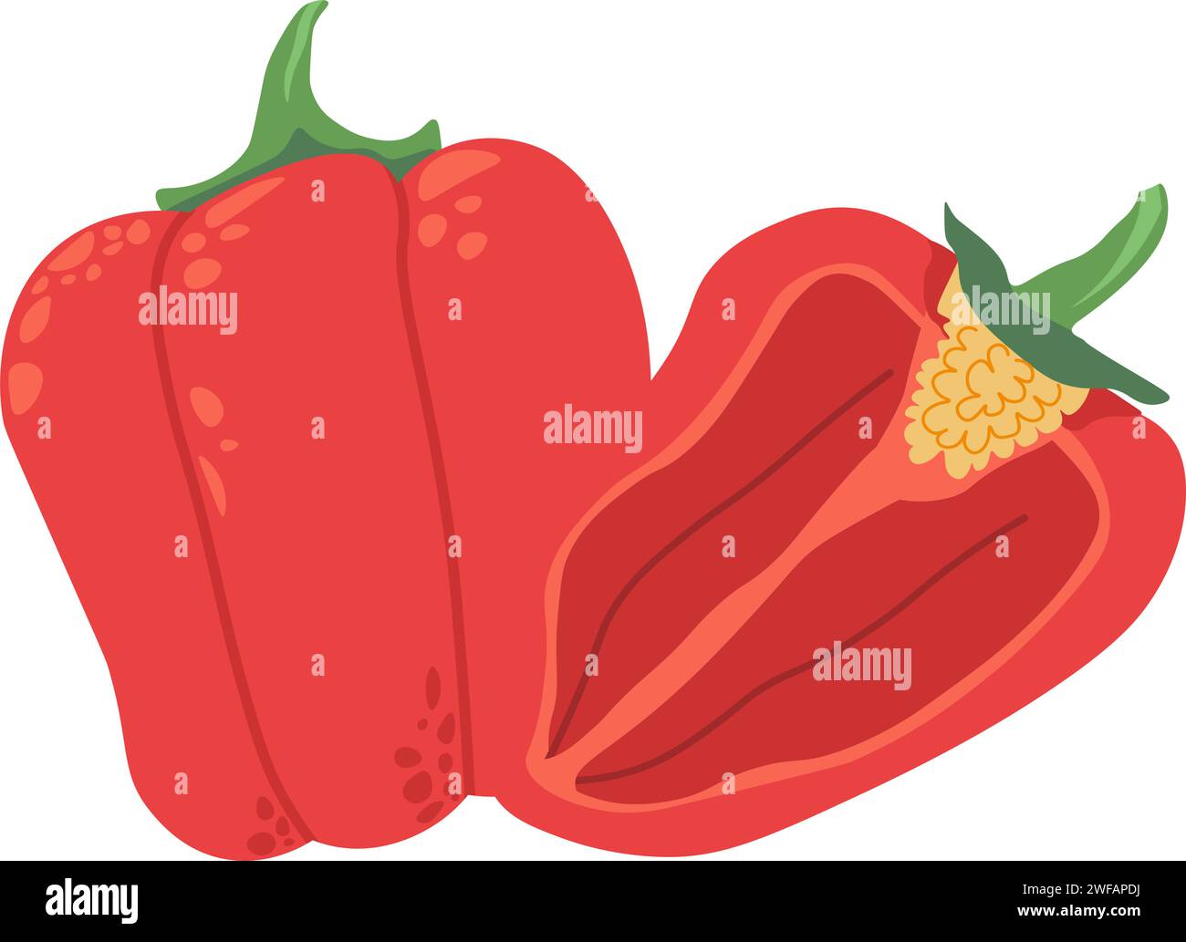 Bell pepper harvesting Cut Out Stock Images & Pictures - Alamy