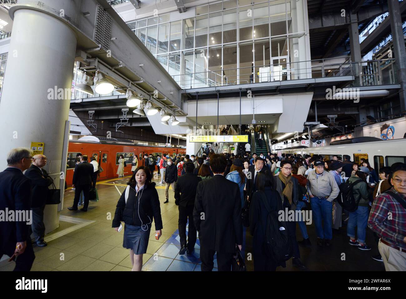 The busy railway station in Osaka, Japan Stock Photo - Alamy