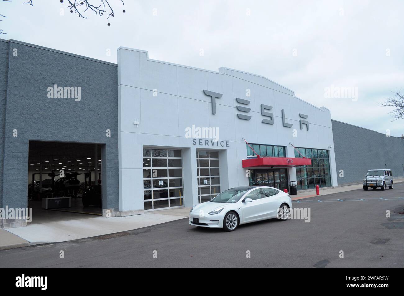 New York, United States. 29th Jan, 2024. A Tesla vehicle is seen in ...