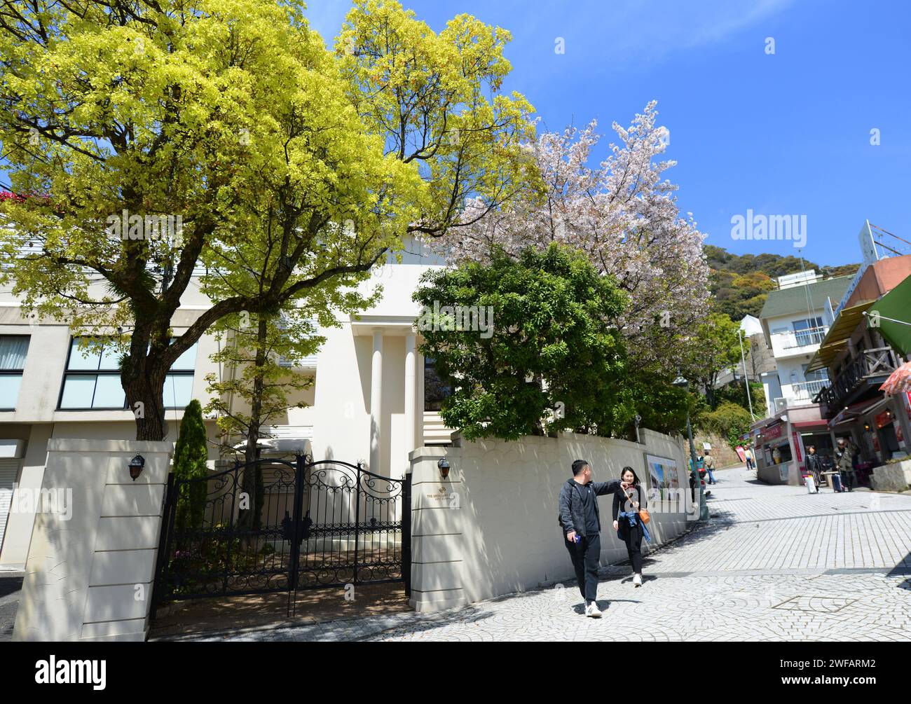 Beautiful historical buildings in Kitanocho, Kobe, Japan Stock Photo ...