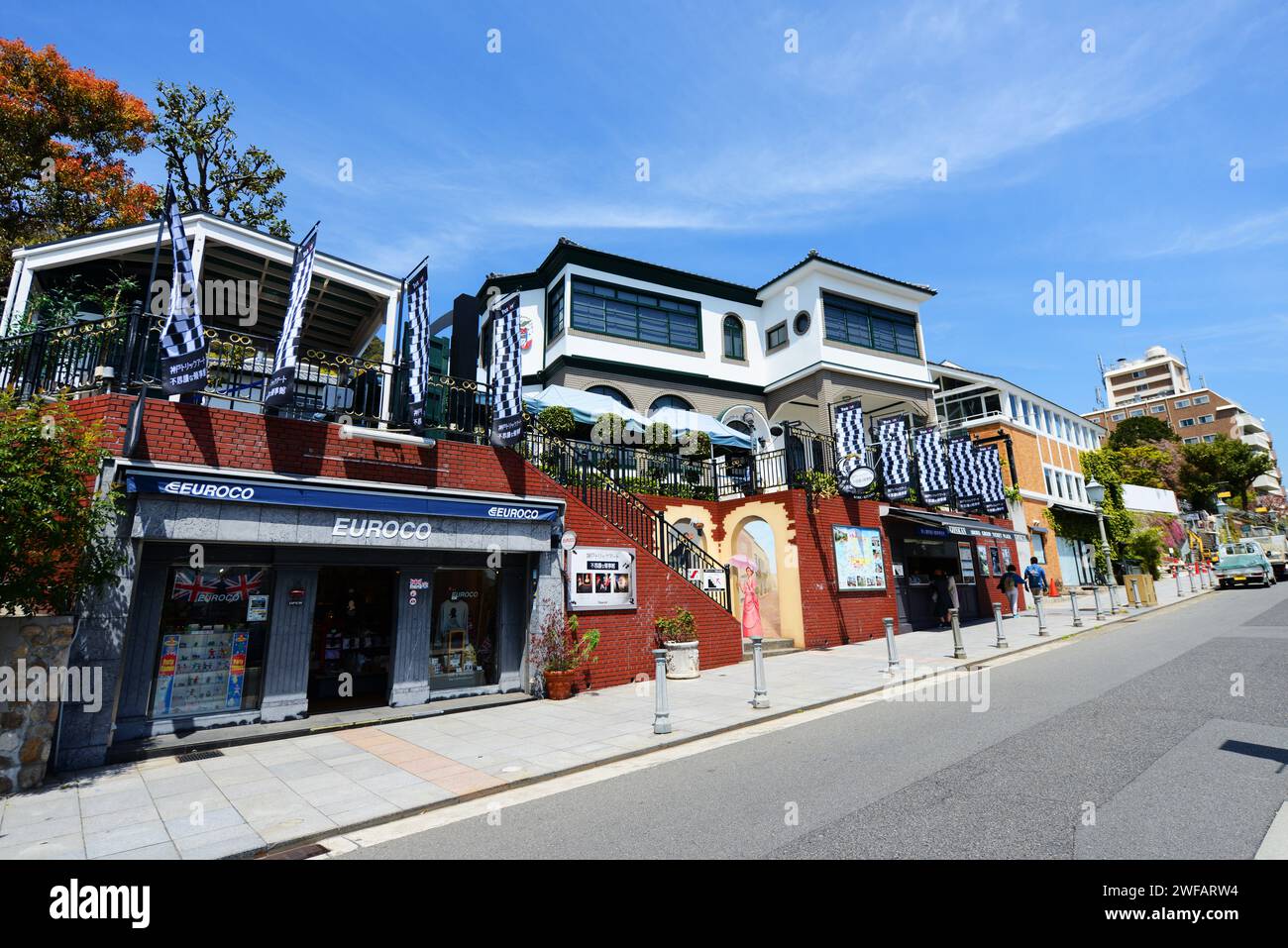 Beautiful historical buildings in Kitanocho, Kobe, Japan Stock Photo ...