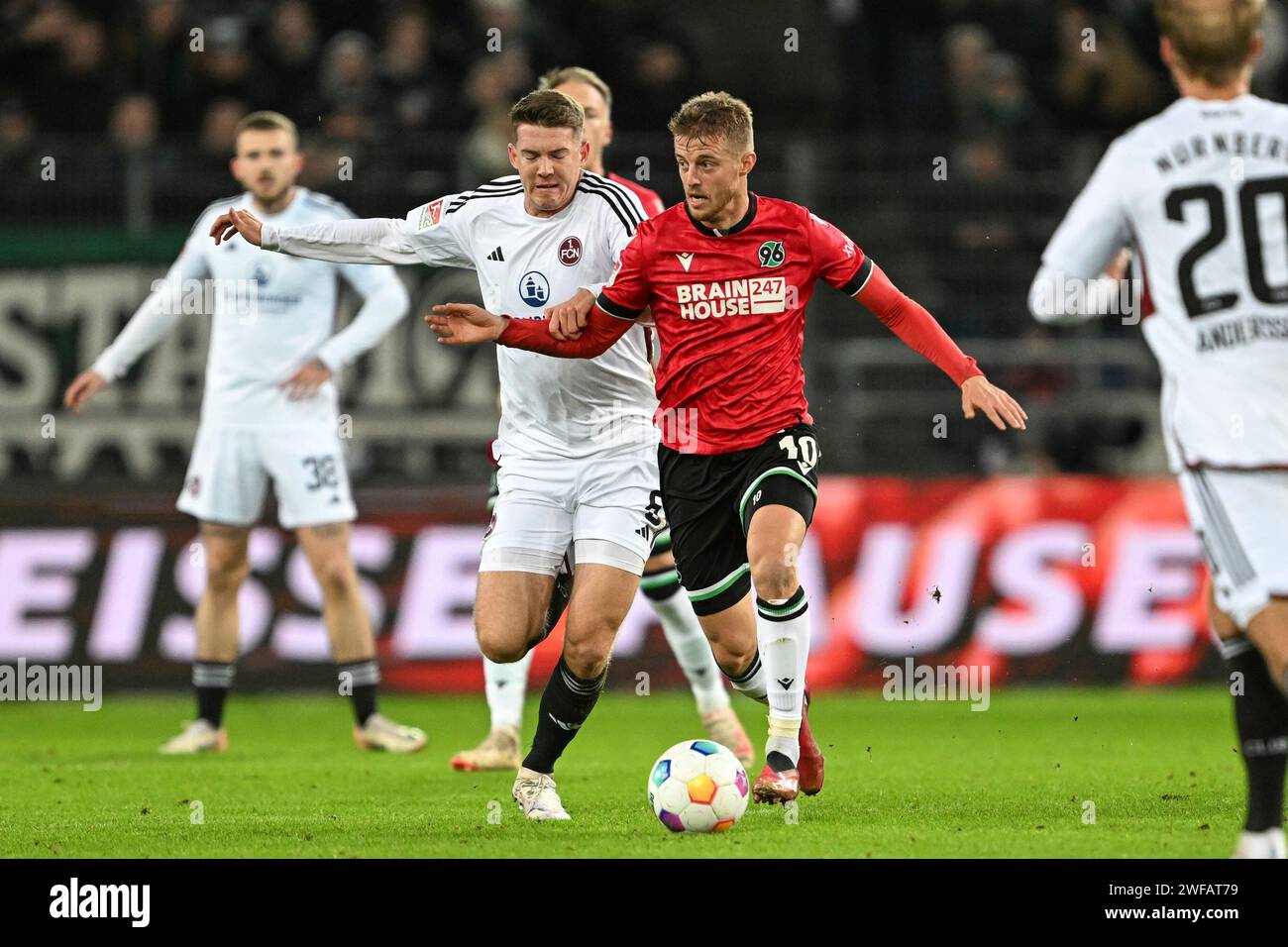 Hannover, Deutschland. 26th Jan, 2024. 2. Bundesliga - Hannover 06 - 1. FC Nürnberg am 26.01. ...