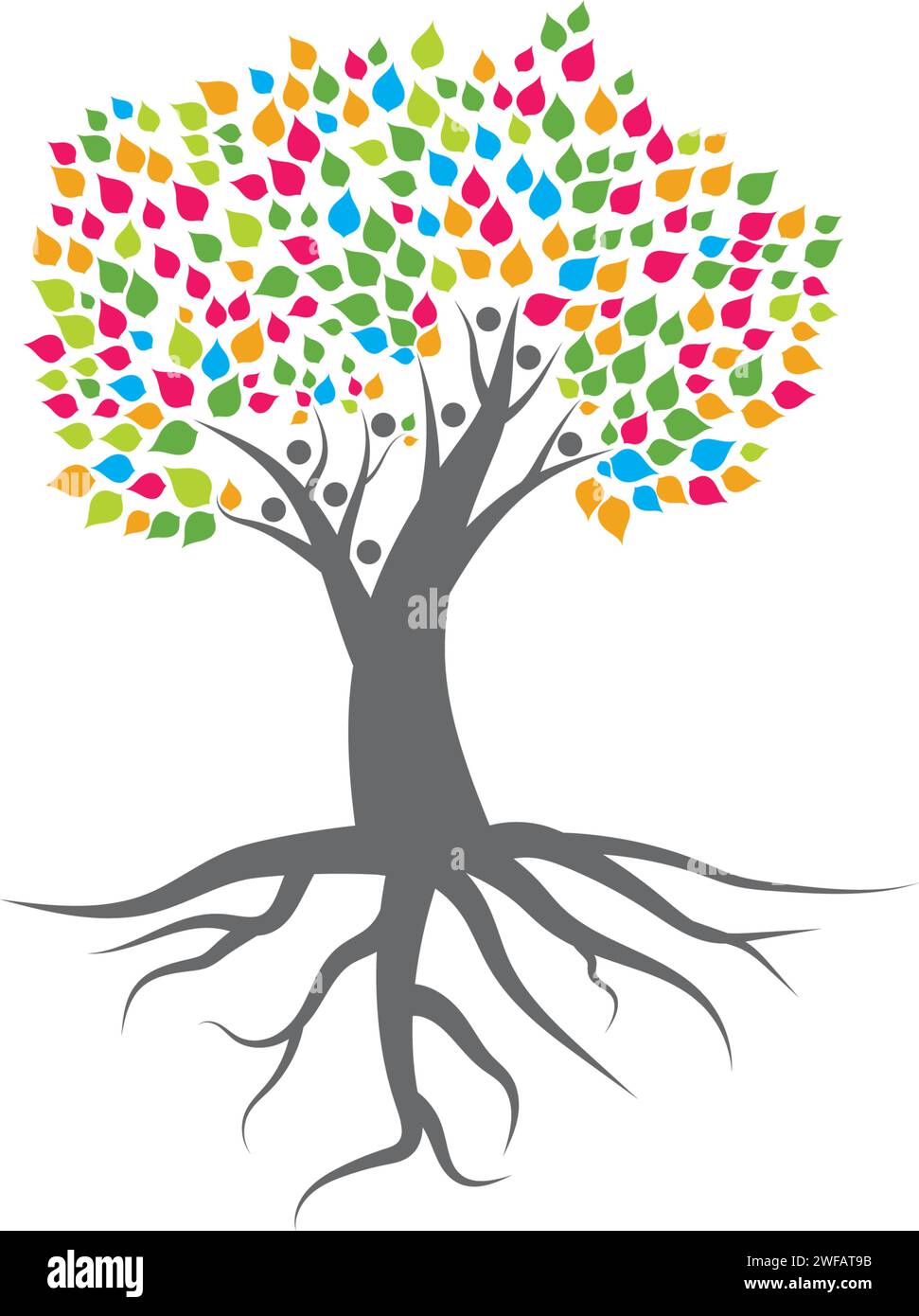 family tree logo vector template Stock Vector Image & Art - Alamy