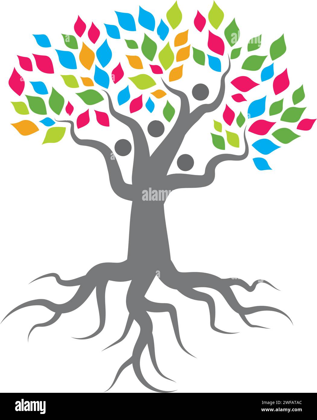family tree logo vector template Stock Vector Image & Art - Alamy