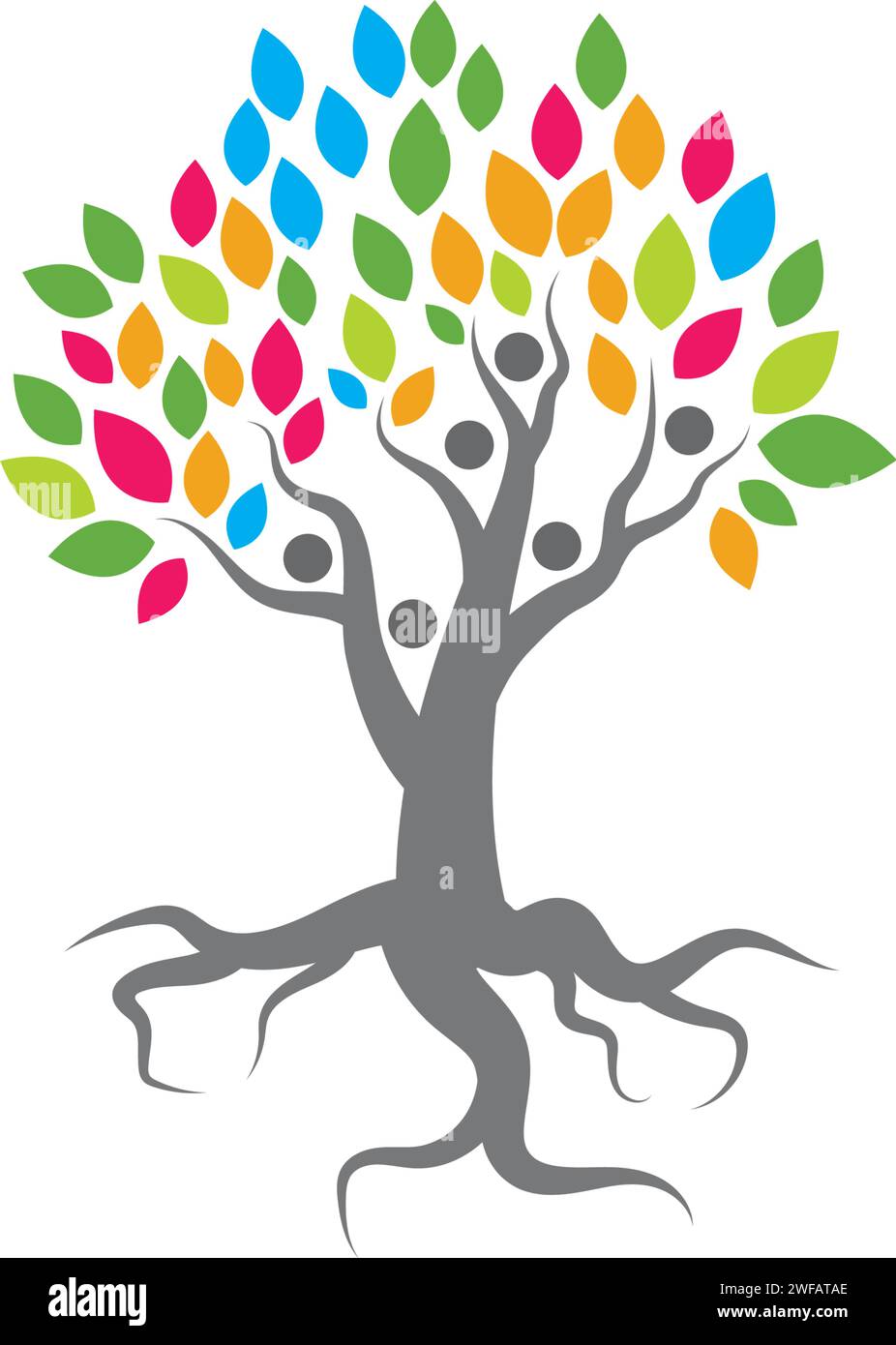 family tree logo vector template Stock Vector Image & Art - Alamy