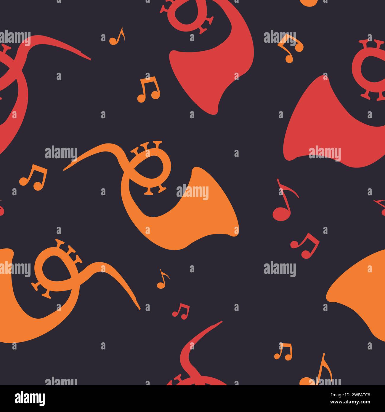 Saxophone musical instruments and melody notes Stock Vector Image & Art ...