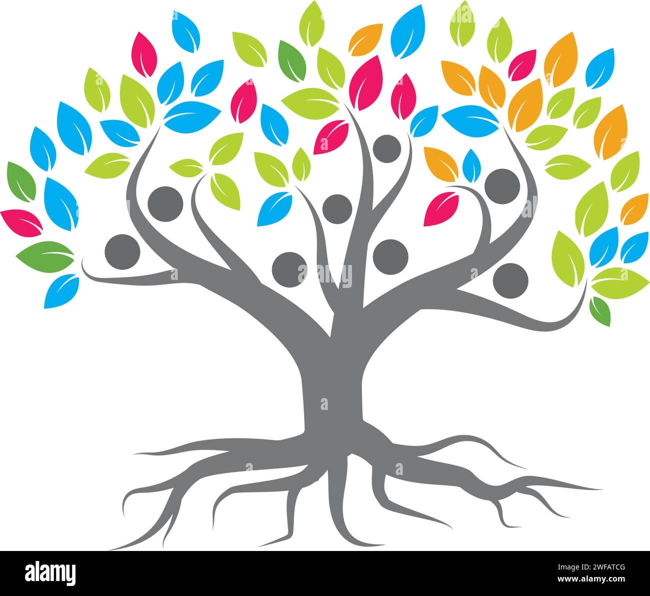 family tree logo vector template Stock Vector Image & Art - Alamy