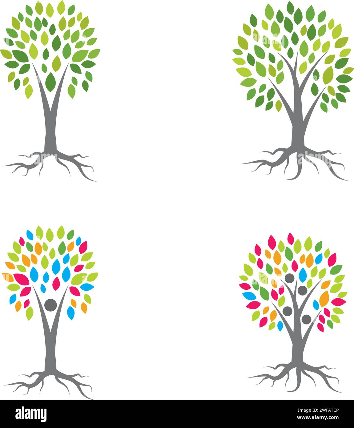 family tree logo vector template Stock Vector Image & Art - Alamy