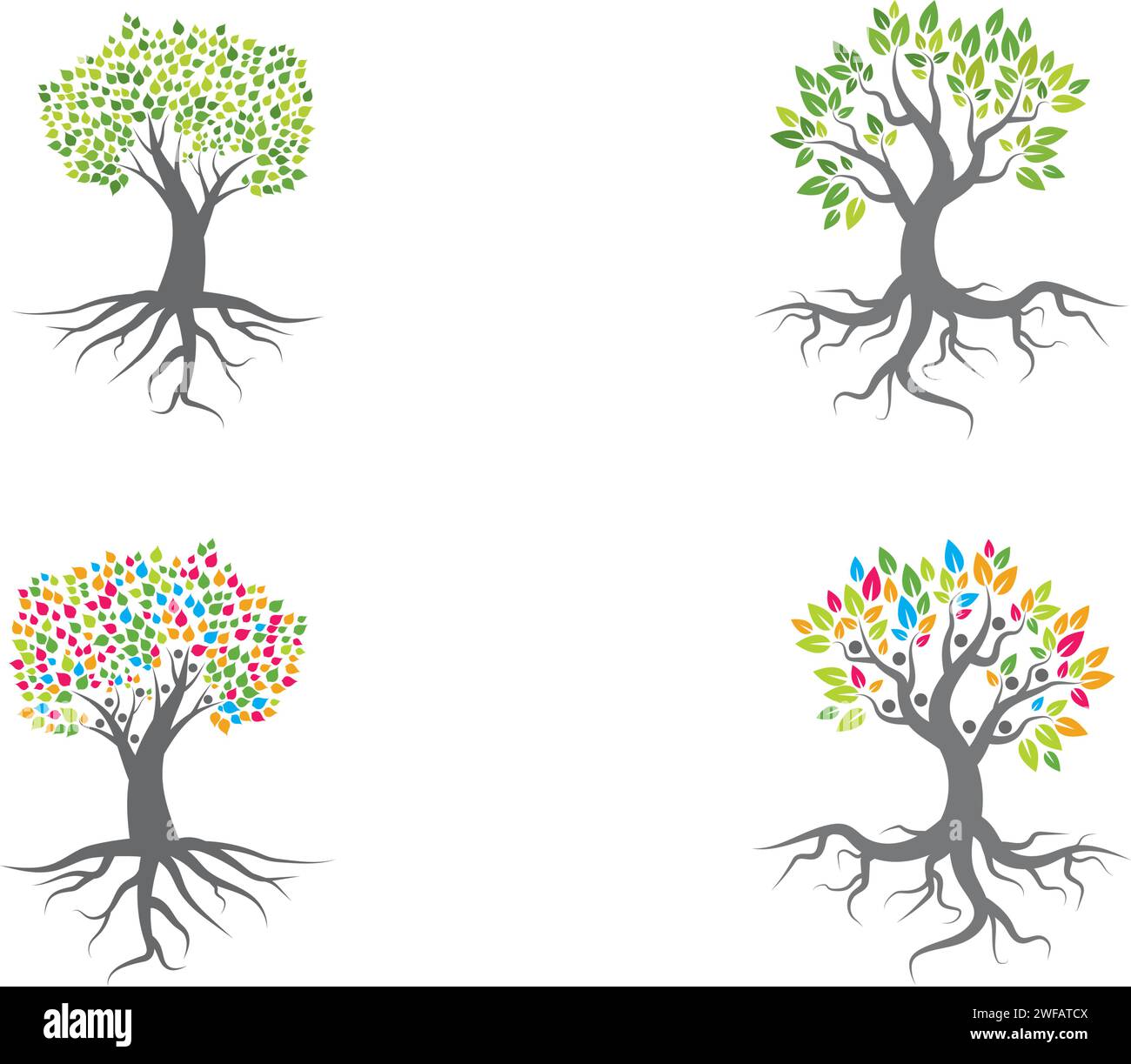 family tree logo vector template Stock Vector Image & Art - Alamy