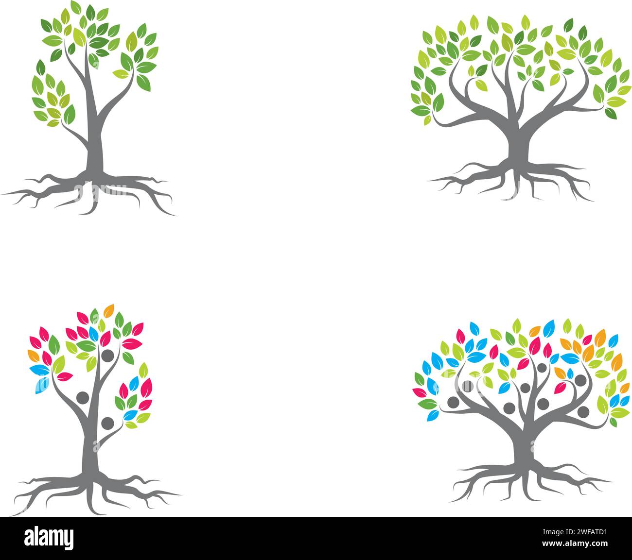 family tree logo vector template Stock Vector Image & Art - Alamy