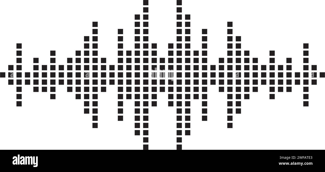 Audio technology, music sound waves vector icon illustration Stock ...