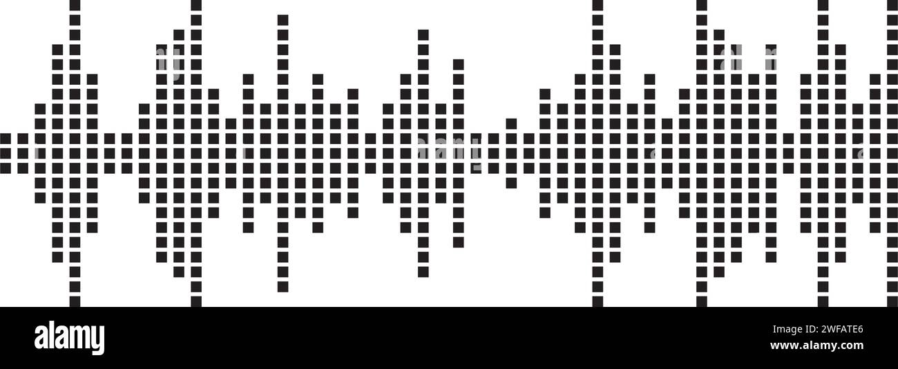 Audio technology, music sound waves vector icon illustration Stock ...