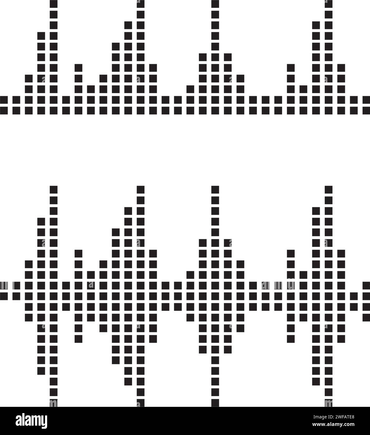 Audio technology, music sound waves vector icon illustration Stock ...