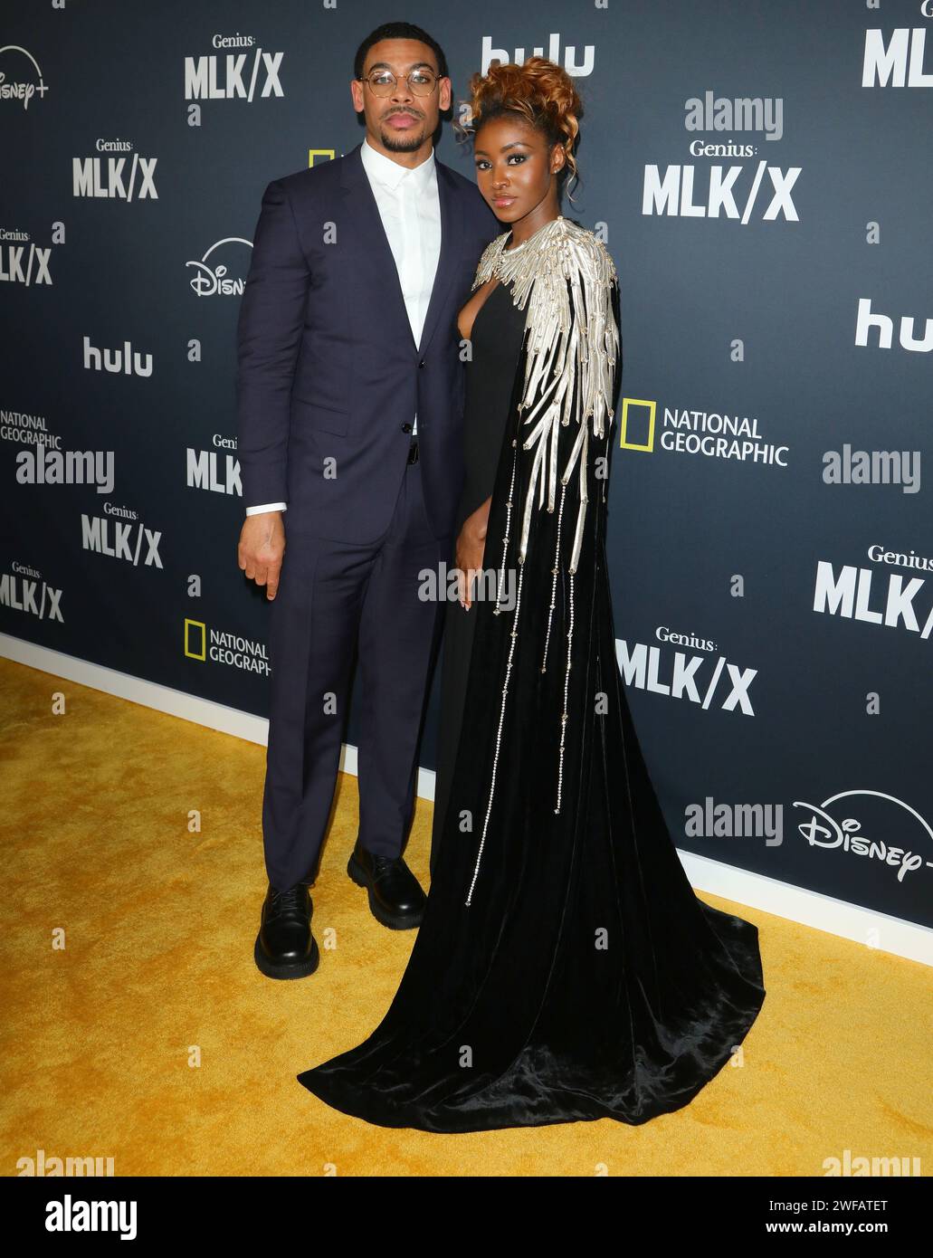 Beverly Hills, USA. 29th Jan, 2024. Aaron Pierre, Jayme Lawson arrives ...