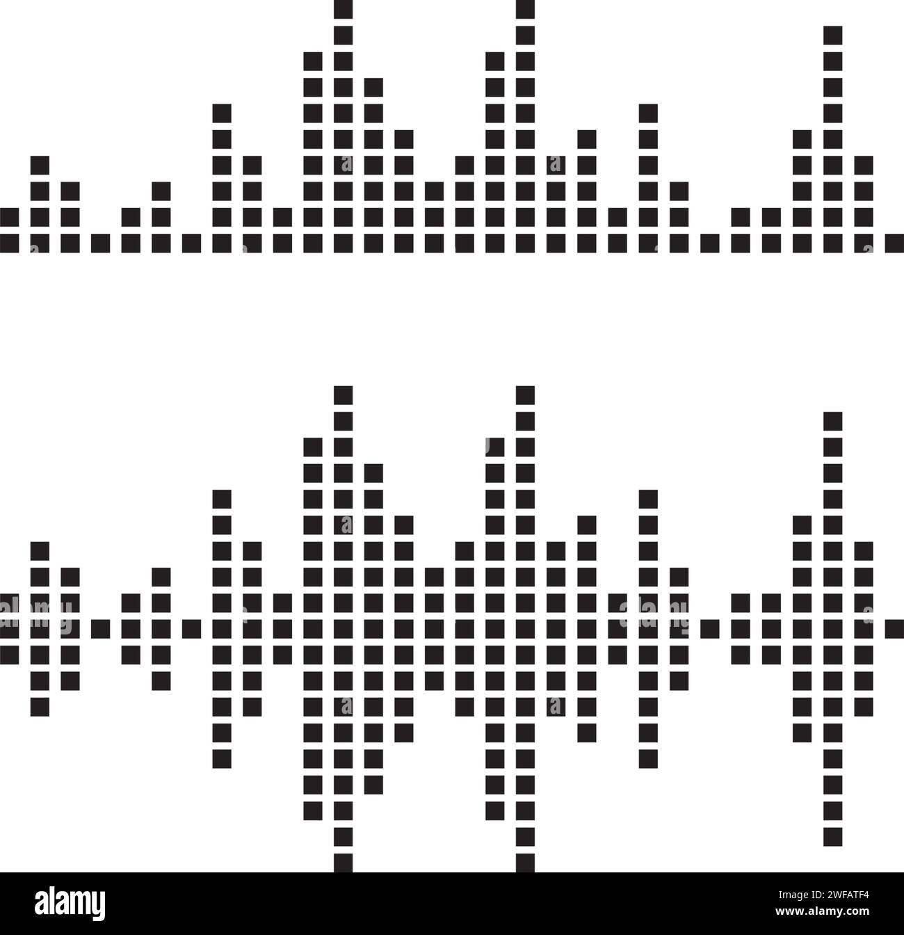 Audio technology, music sound waves vector icon illustration Stock ...