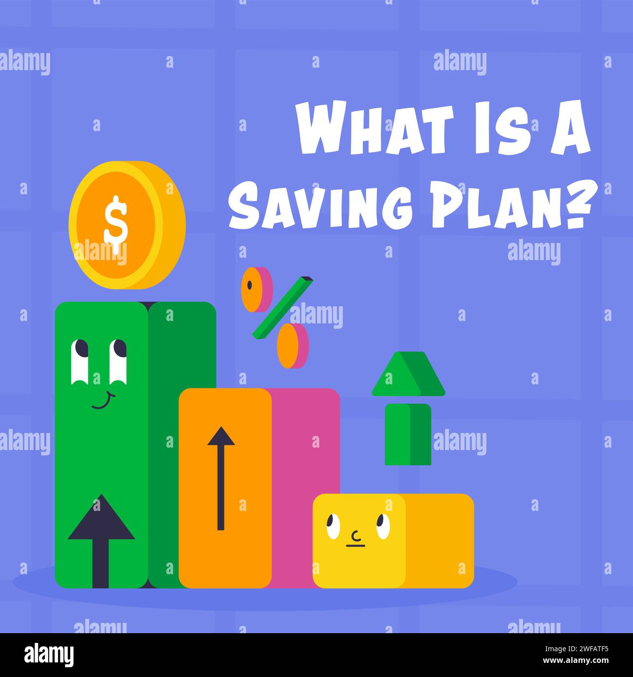 What is saving plan, manage your budget with app Stock Vector Image ...