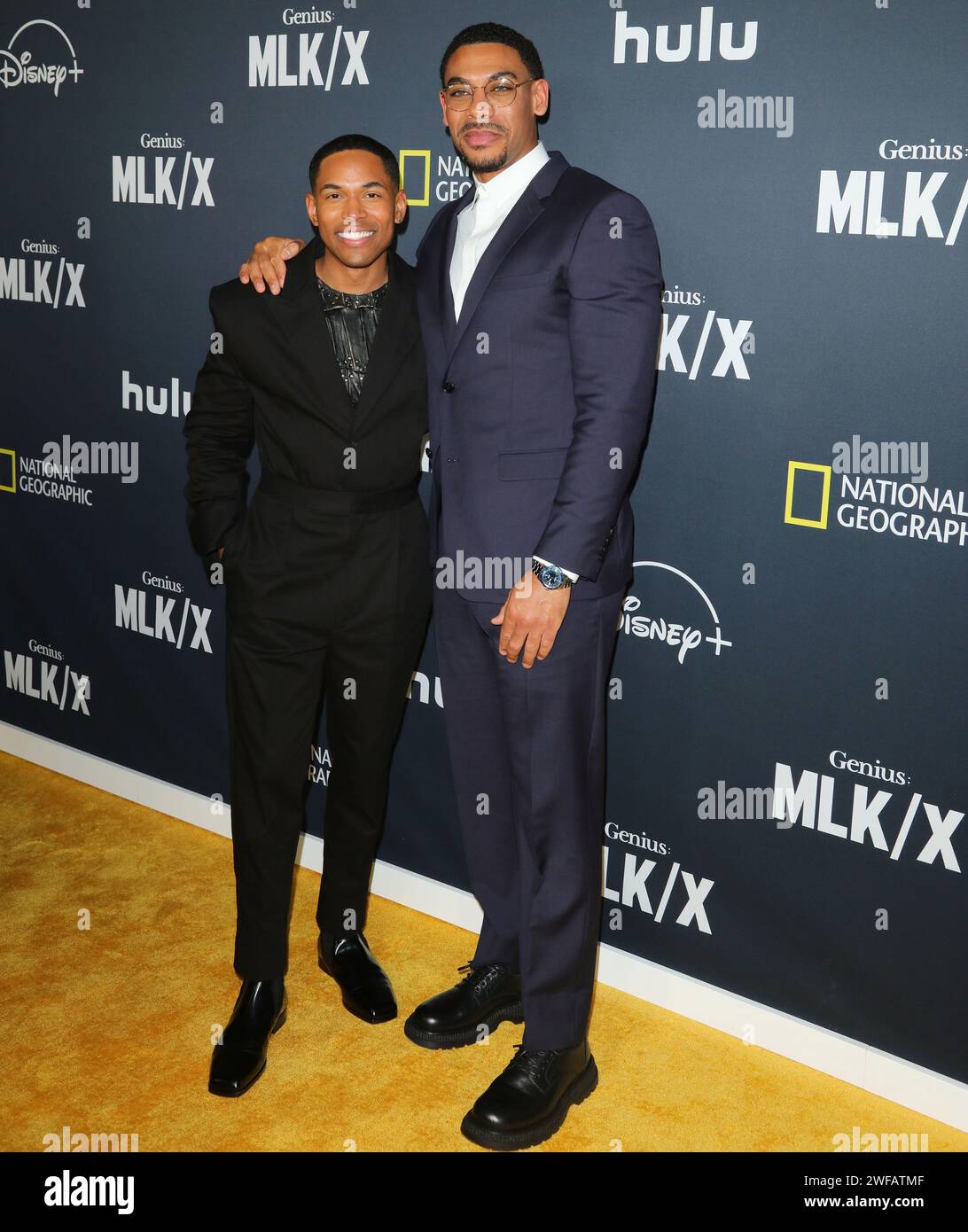 Beverly Hills, USA. 29th Jan, 2024. Kalvin Harrison Jr, Aaron Pierre ...