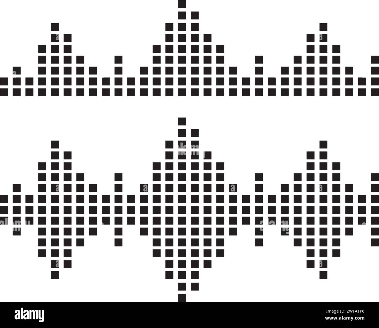 Audio technology, music sound waves vector icon illustration Stock ...