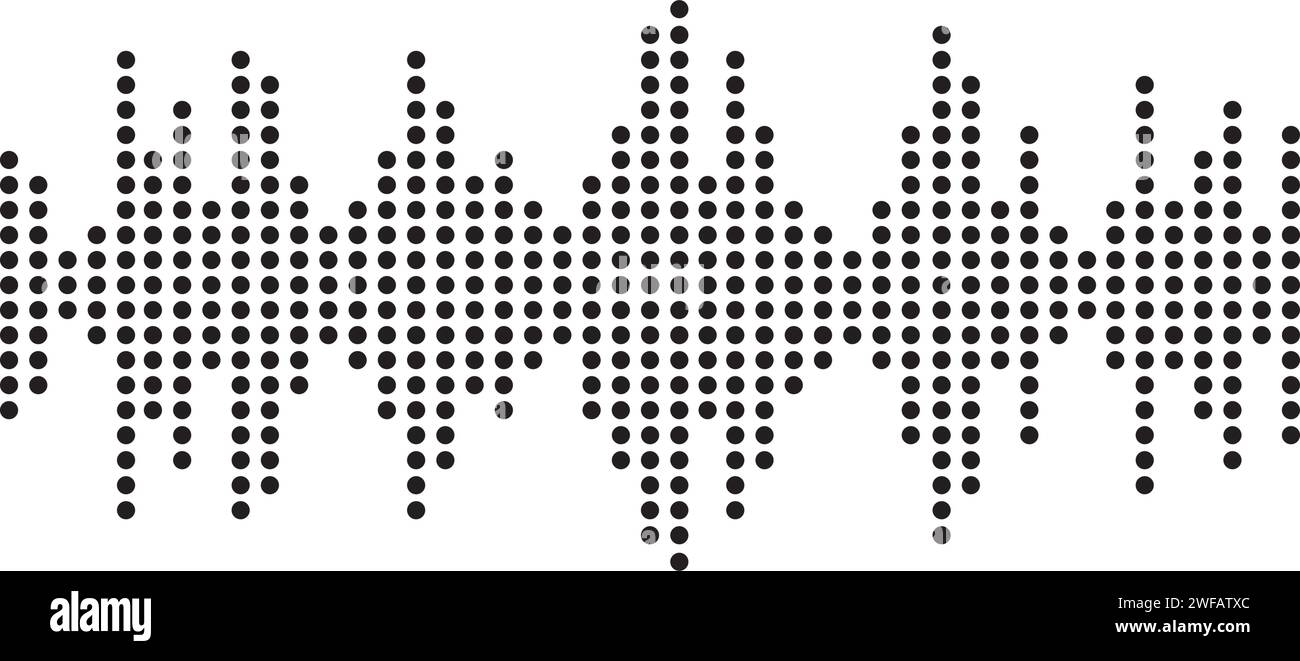 Audio technology, music sound waves vector icon illustration Stock ...