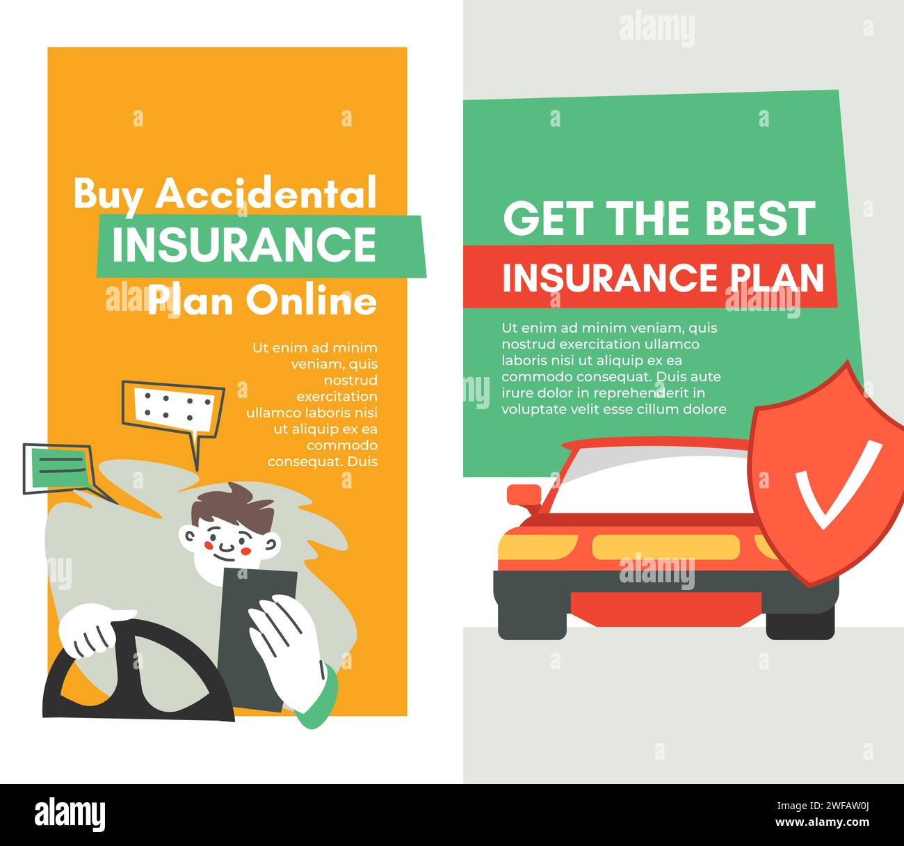 Get best insurance plan, buy vehicle safety saver Stock Vector Image ...