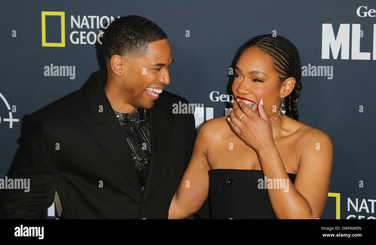 Beverly Hills, USA. 29th Jan, 2024. Kalvin Harrison Jr, Weruche Opia ...