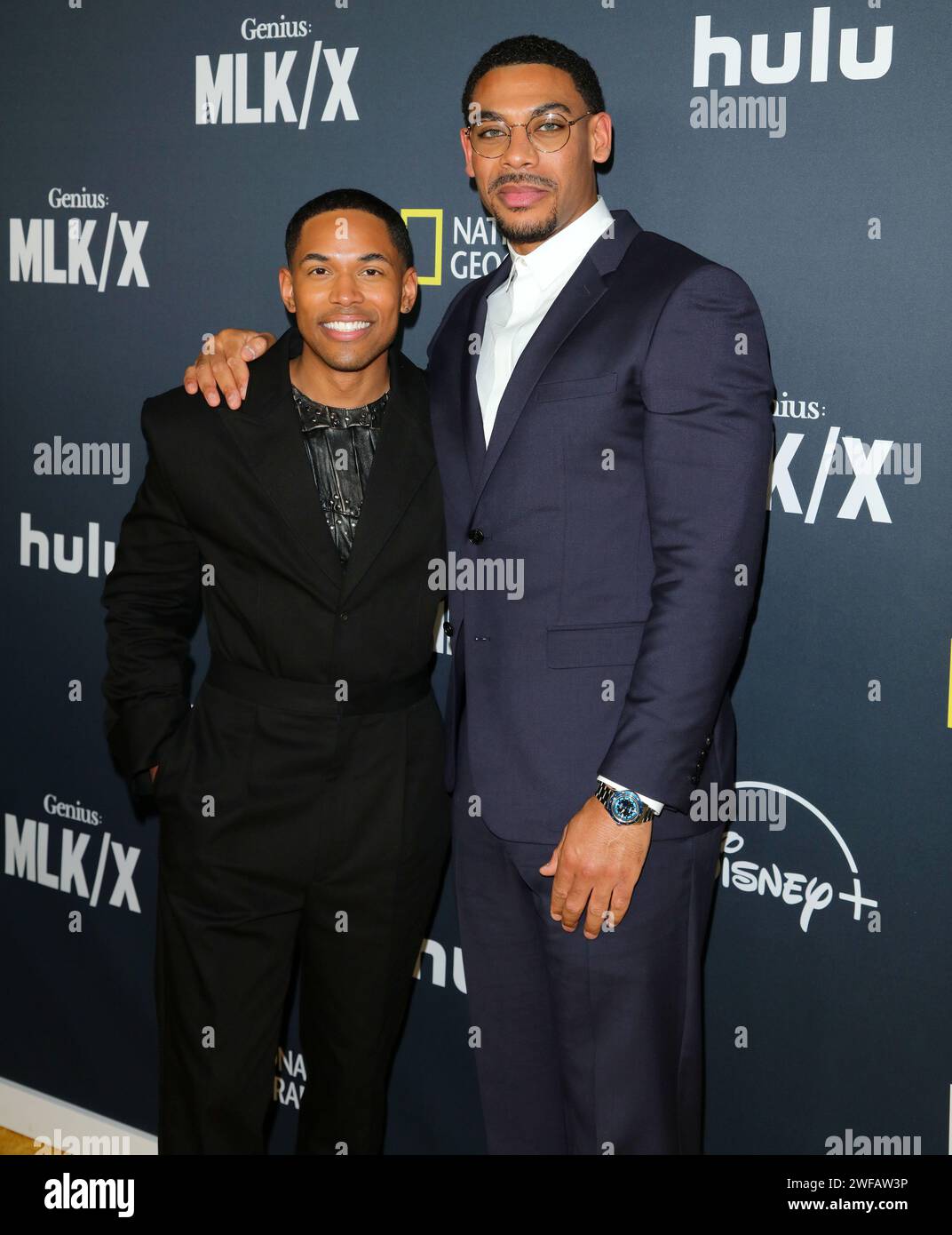 Beverly Hills, USA. 29th Jan, 2024. Kalvin Harrison Jr, Aaron Pierre ...