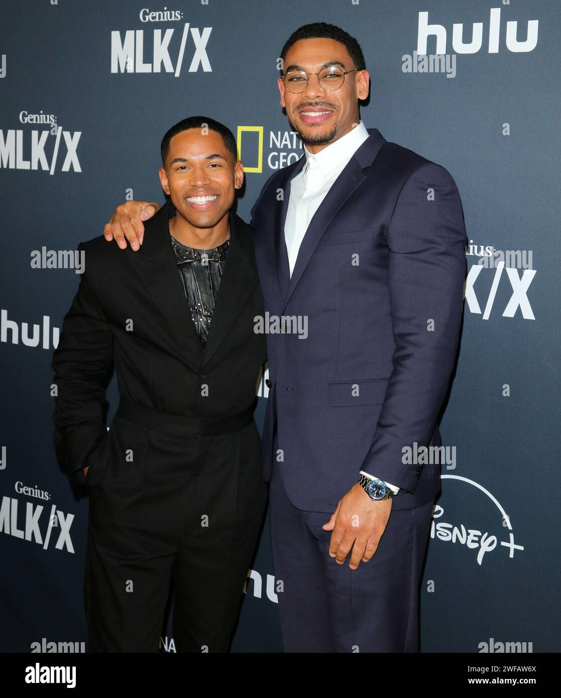 Beverly Hills, USA. 29th Jan, 2024. Kalvin Harrison Jr, Aaron Pierre ...