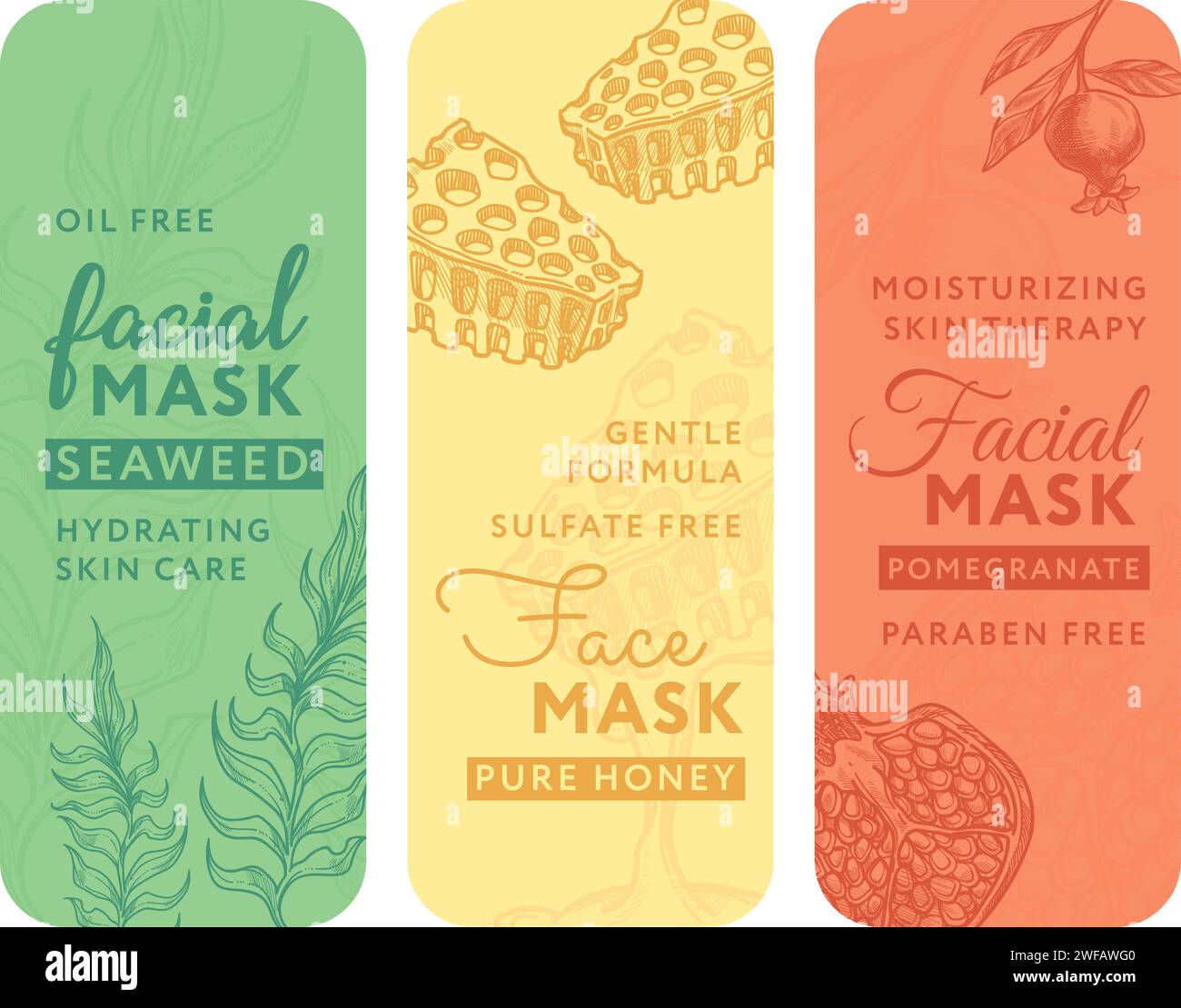 Skin care products labels Stock Vector Images - Alamy