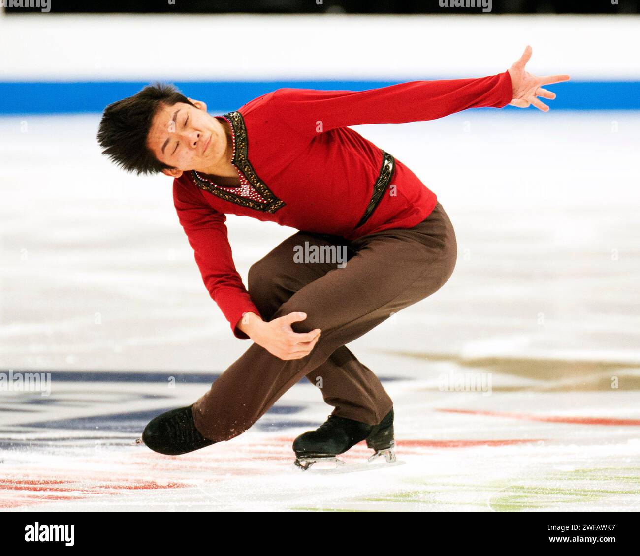 Columbus, Ohio, United States. 23rd January, 2024. Alvin Luu skates in ...