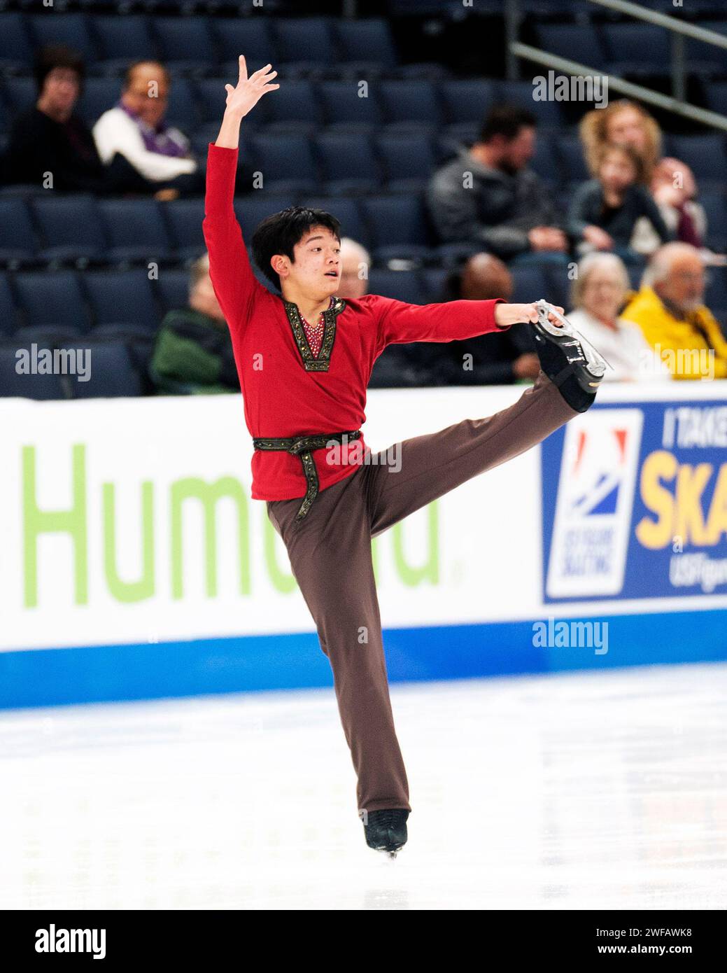 Columbus, Ohio, United States. 23rd January, 2024. Alvin Luu skates in ...