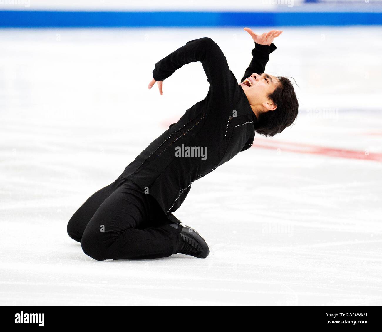 Columbus, Ohio, United States. 23rd January, 2024. Luke Wang skates in ...