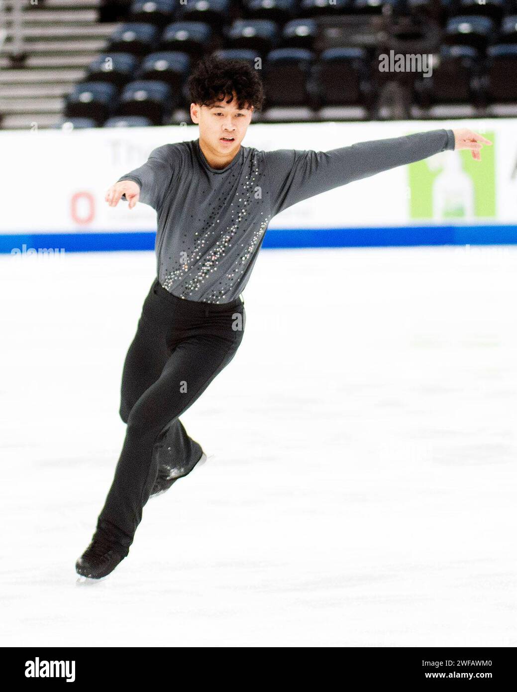 Columbus, Ohio, United States. 23rd January, 2024. Jon Maravilla skates ...
