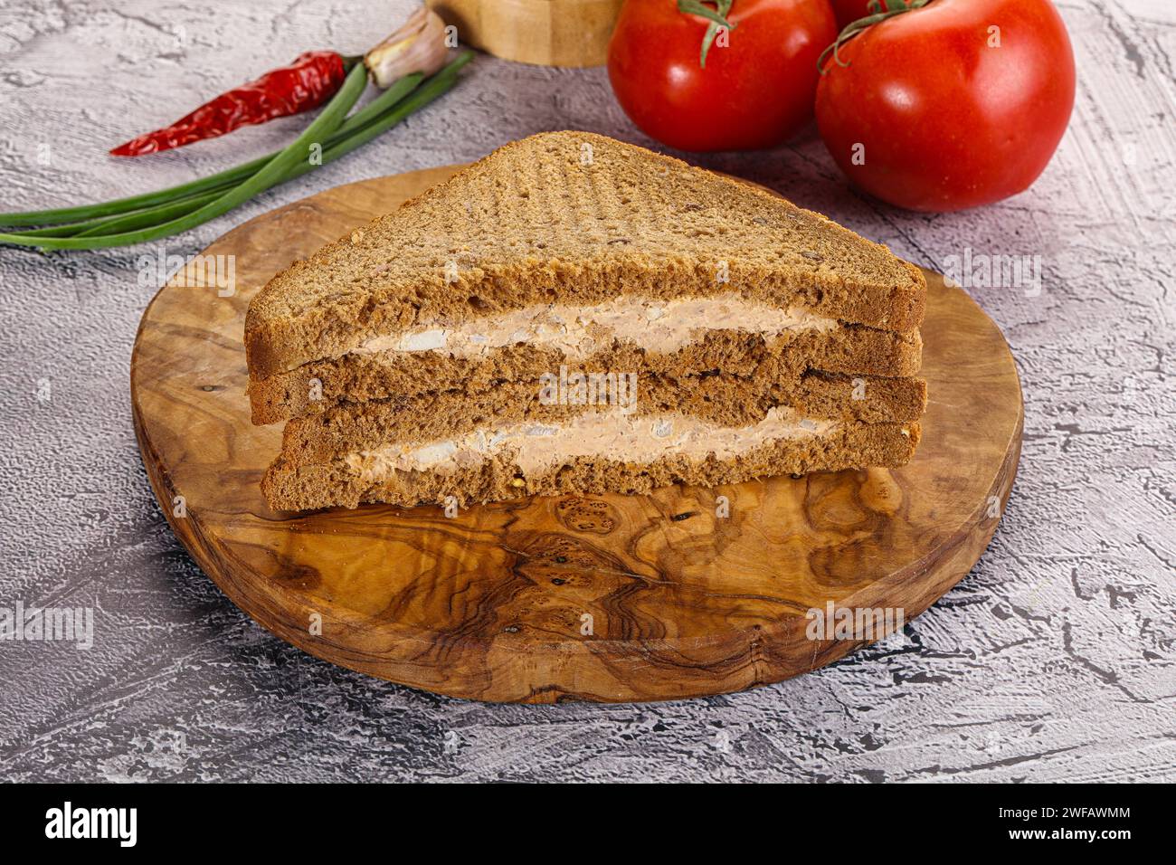 Club sandwich with canned Tuna fish Stock Photo - Alamy