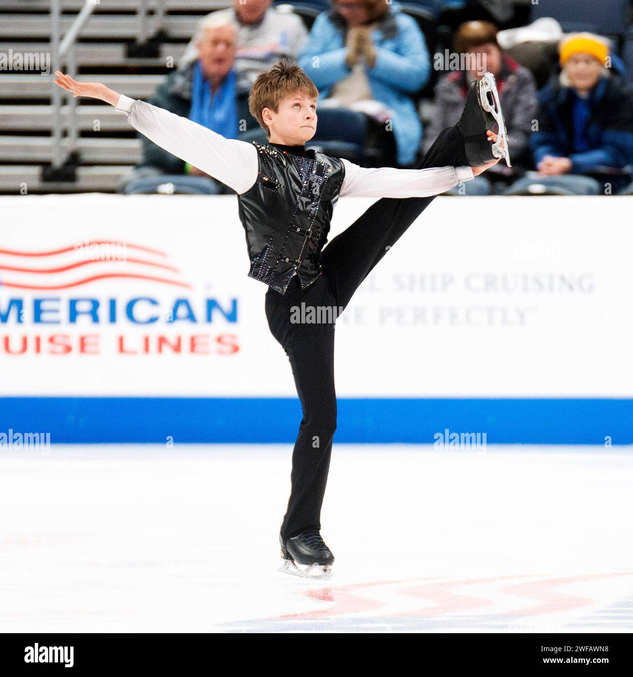 Columbus, Ohio, United States. 23rd January, 2024. Kirk Haugeto skates ...